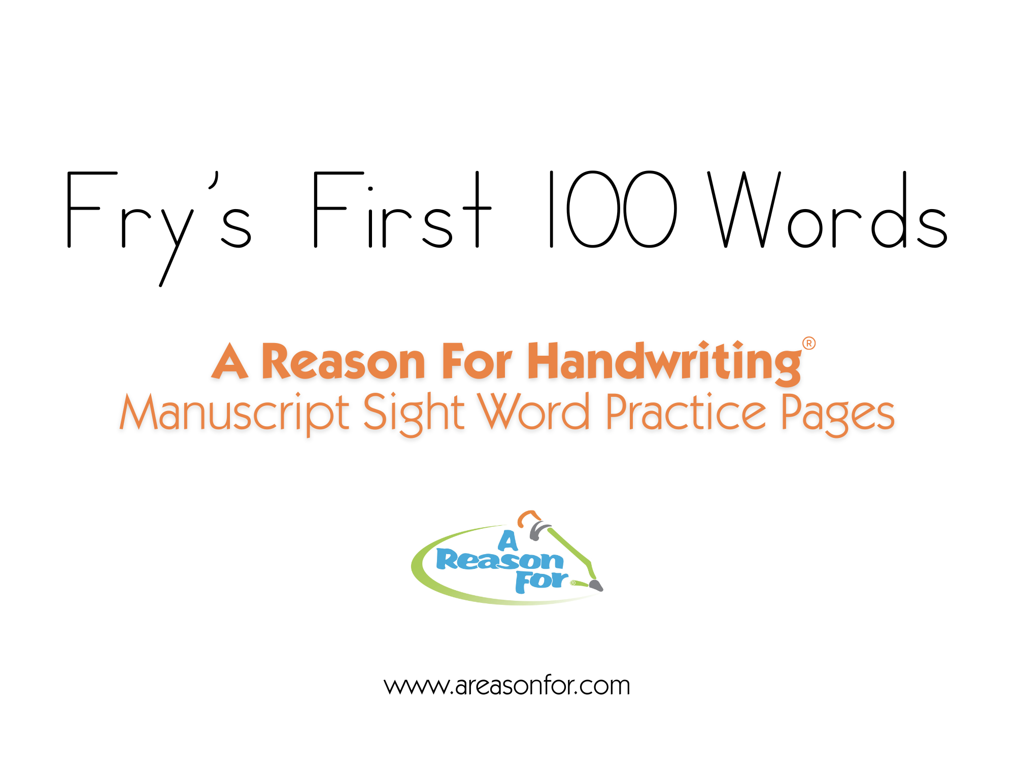 Handwriting Practice Sheets - Fry's First 100 Sight Words (Digital)